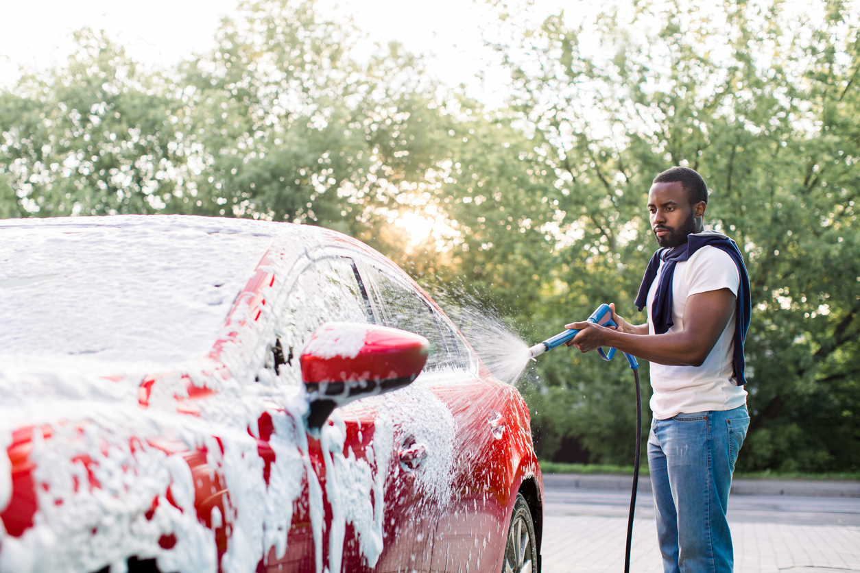 Wash car with pressure washer store